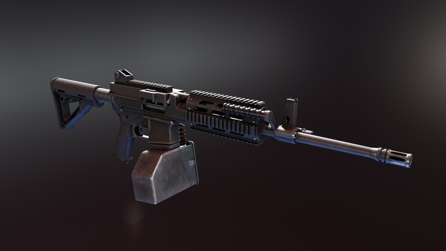 ArtStation - FightLite MCR Beltfed AR-15 | Game Assets