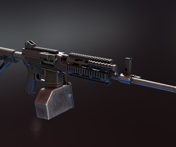 ArtStation - FightLite MCR Beltfed AR-15 | Game Assets