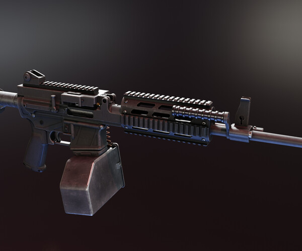 ArtStation - FightLite MCR Beltfed AR-15 | Game Assets