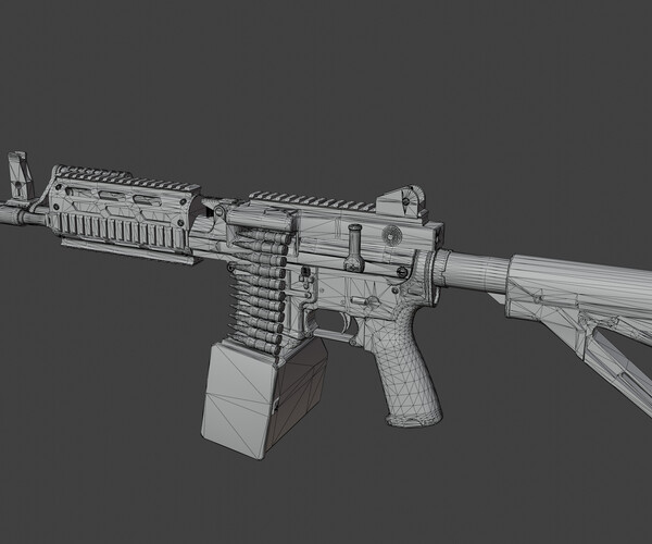 ArtStation - FightLite MCR Beltfed AR-15 | Game Assets