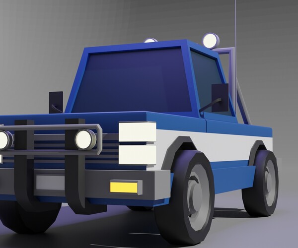 ArtStation - Police Truck Low-poly 3D model | Game Assets