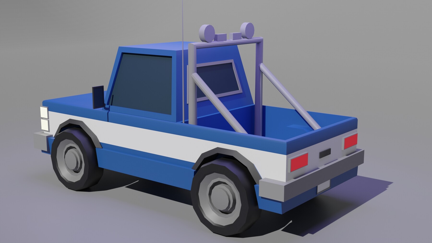 ArtStation - Police Truck Low-poly 3D model | Game Assets