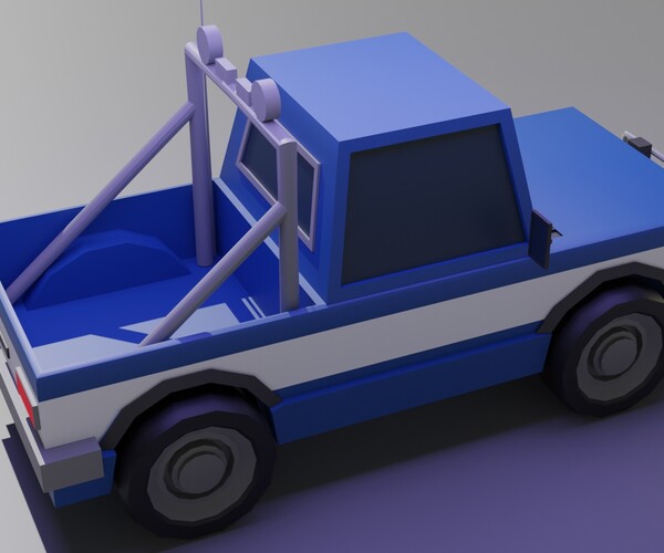 ArtStation - Police Truck Low-poly 3D model | Game Assets