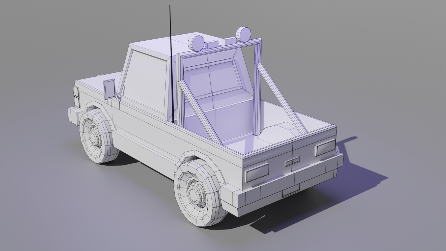ArtStation - Police Truck Low-poly 3D model | Game Assets