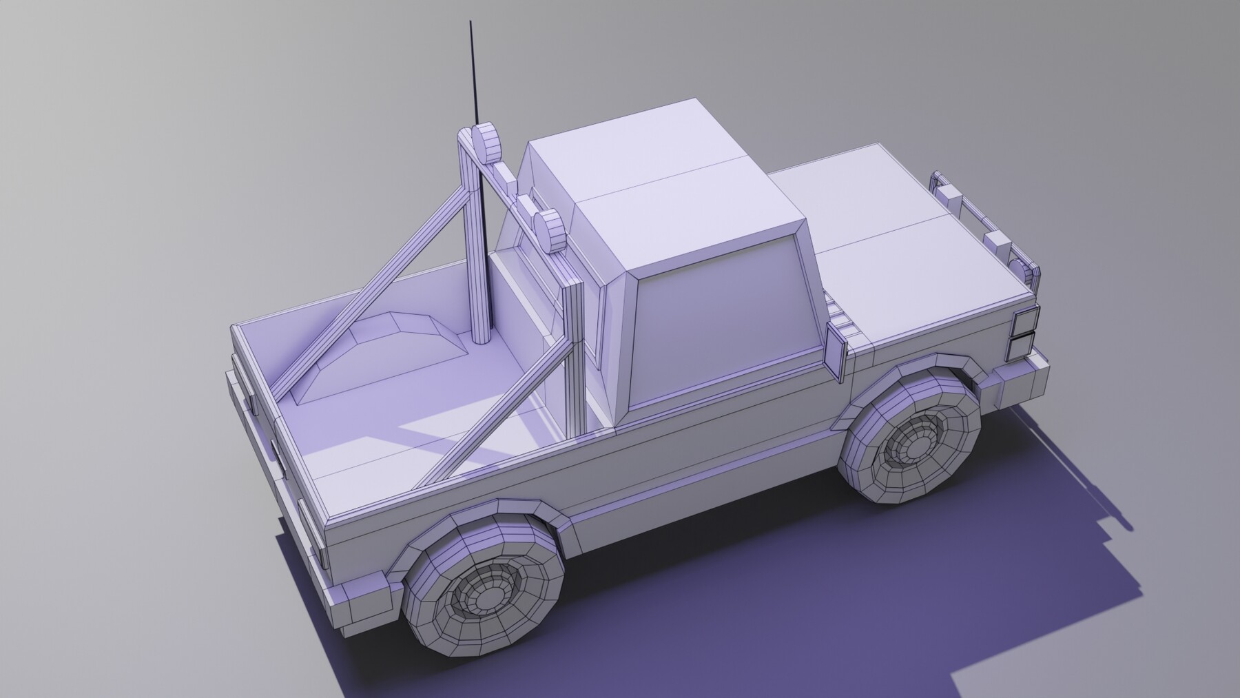 ArtStation - Police Truck Low-poly 3D model | Game Assets