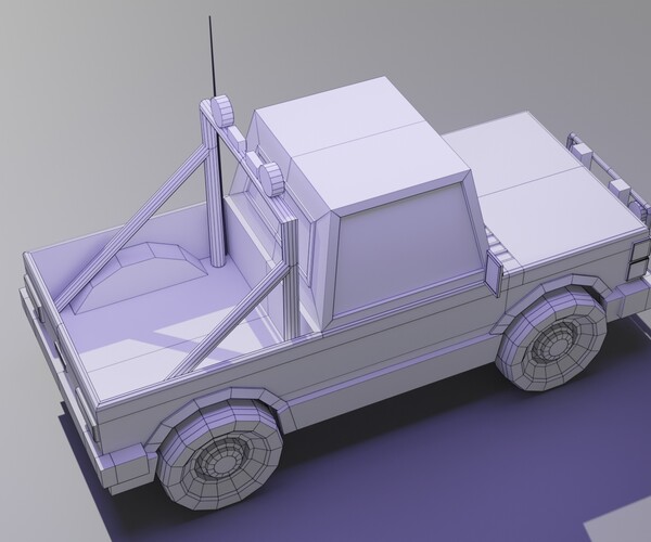 ArtStation - Police Truck Low-poly 3D model | Game Assets