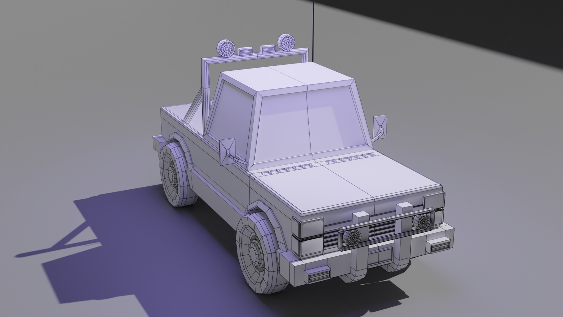 ArtStation - Police Truck Low-poly 3D model | Game Assets