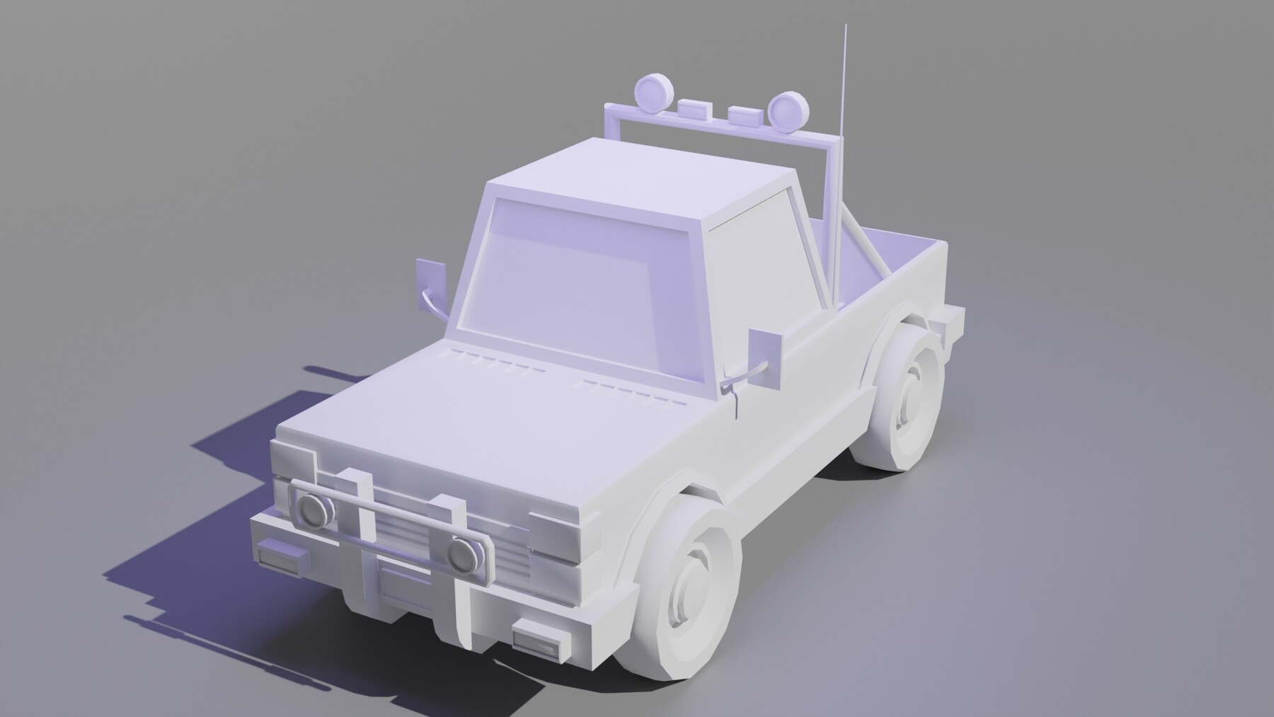 ArtStation - Police Truck Low-poly 3D model | Game Assets