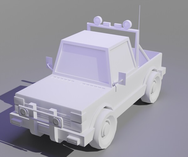 ArtStation - Police Truck Low-poly 3D model | Game Assets