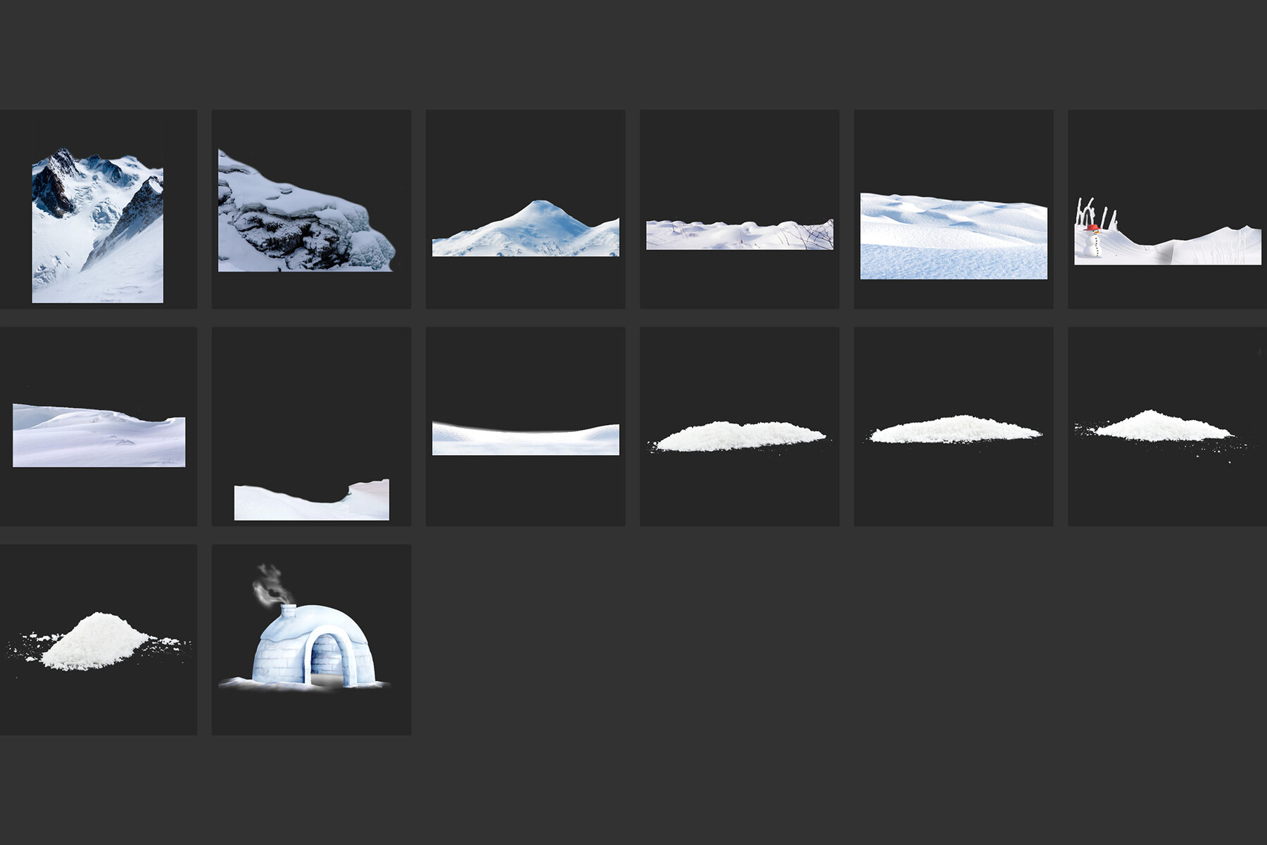 ArtStation - 50 Natural White Snow Digital Overlays, Feet Ground, Snow ...