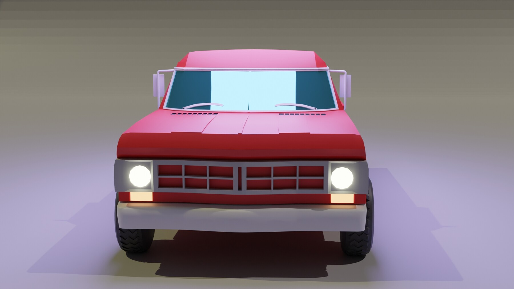ArtStation - Ford F100 Pickup Truck Low-poly 3D model | Game Assets
