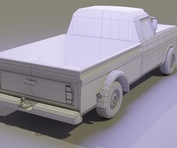 ArtStation - Ford F100 Pickup Truck Low-poly 3D model | Game Assets