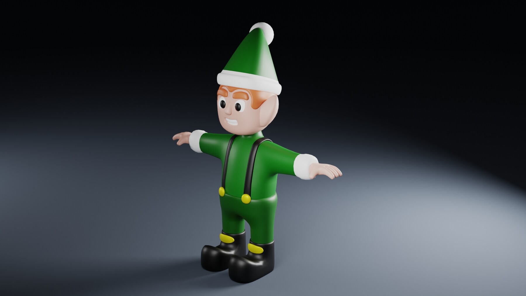 ArtStation - Toon Style Christmas Elf Character Low-poly 3D model ...