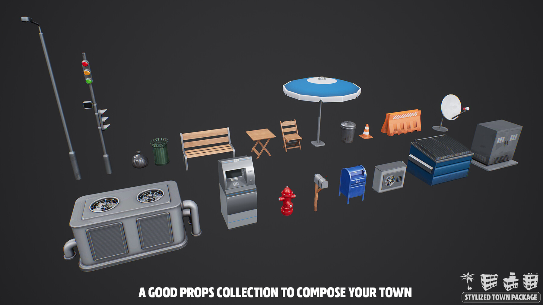 ArtStation - Stylized Town Package | Game Assets