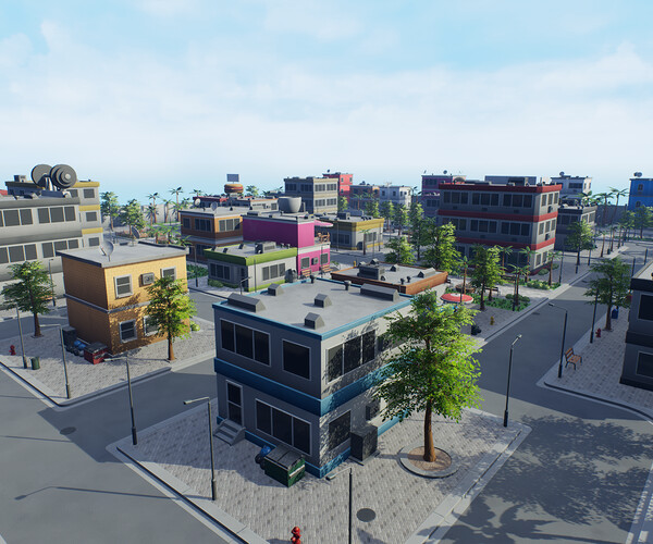 ArtStation - Stylized Town Package | Game Assets