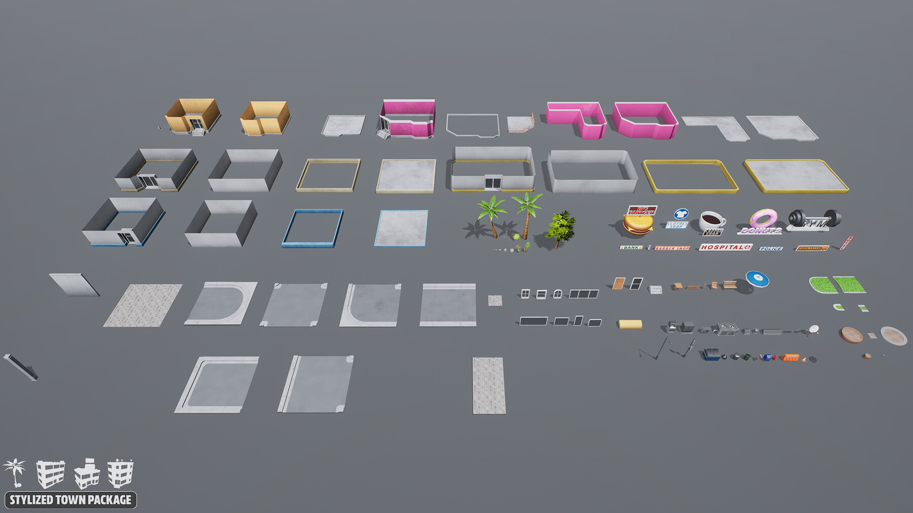 ArtStation - Stylized Town Package | Game Assets