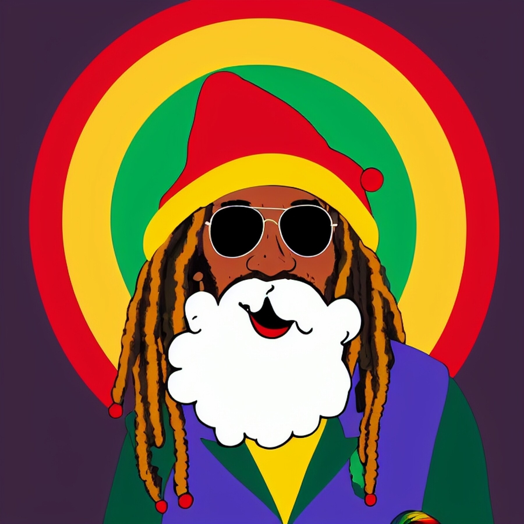 ArtStation - Happy hippie Santa set | Artworks