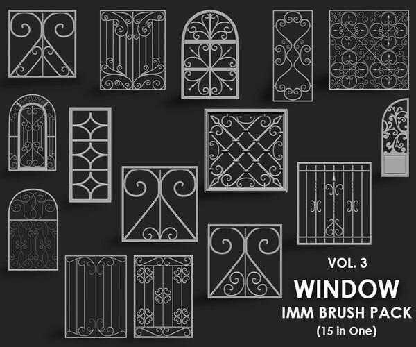 ArtStation - Window IMM Brush Pack 15 in One Vol. 3 | Brushes