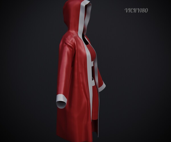 ArtStation - Female Boxer Outfit - Shorts Set and Robe 3D model | Resources