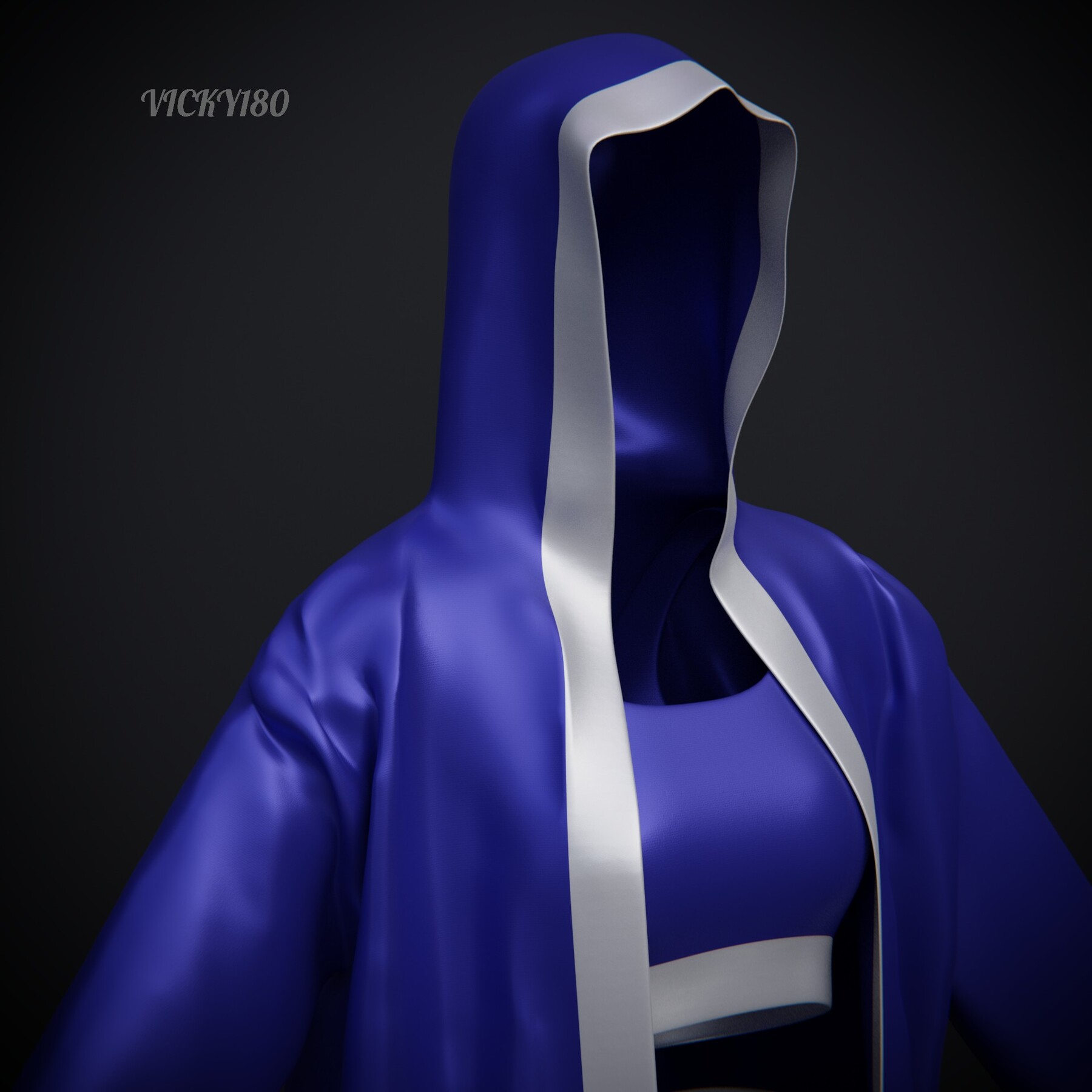 ArtStation - Female Boxer Outfit - Shorts Set and Robe 3D model | Resources