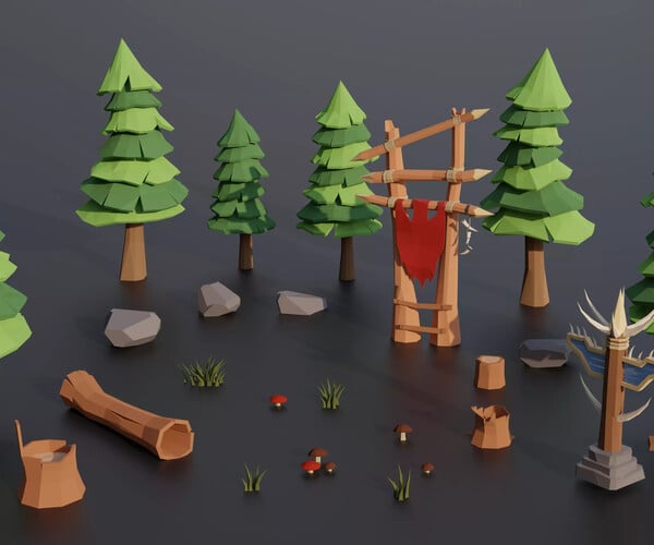 ArtStation - Medieval Village Low Poly Mega Pack RG | Game Assets
