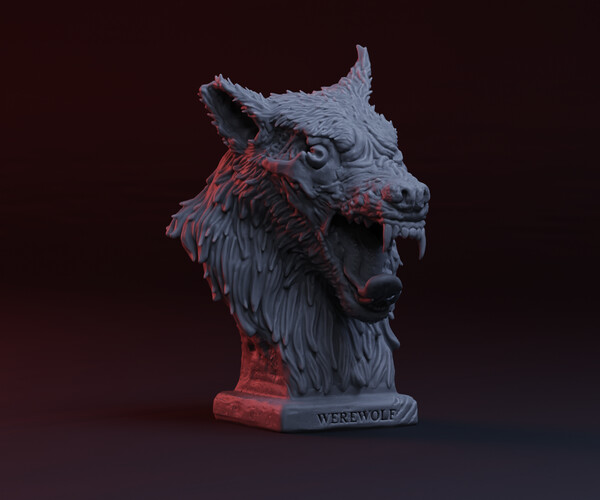 ArtStation - Werewolf STL - Presupported for 3D Print | Resources