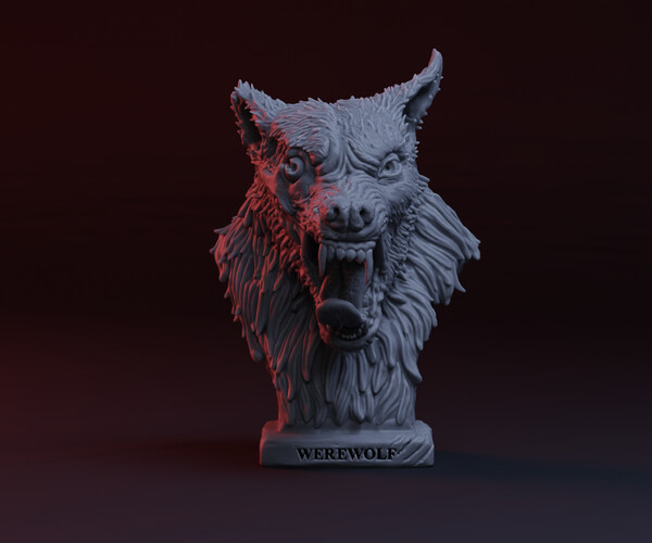 ArtStation - Werewolf STL - Presupported for 3D Print | Resources