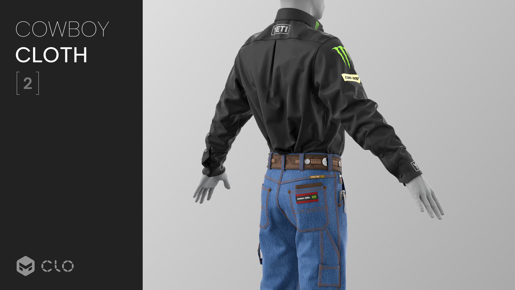 ArtStation - Cowboy Cloth 02 - Marvelous Designer, CLO 3D | Resources