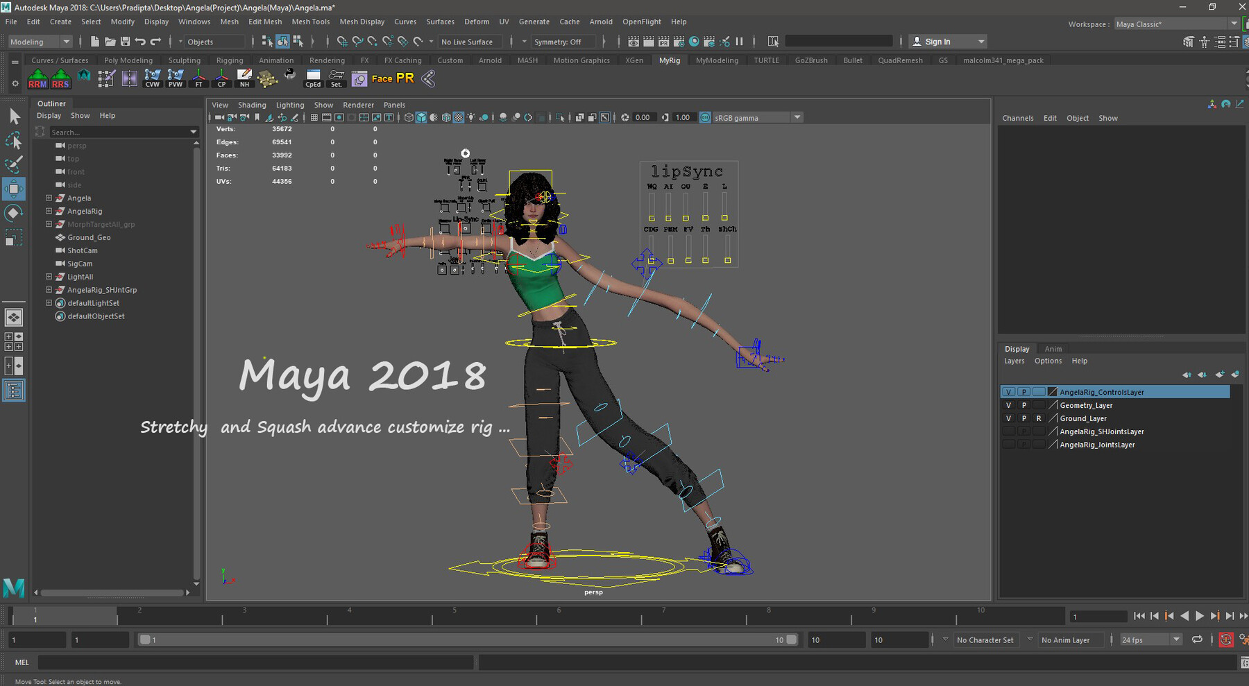 ArtStation - Angela Cartoon character with 2 outfit | Game Assets