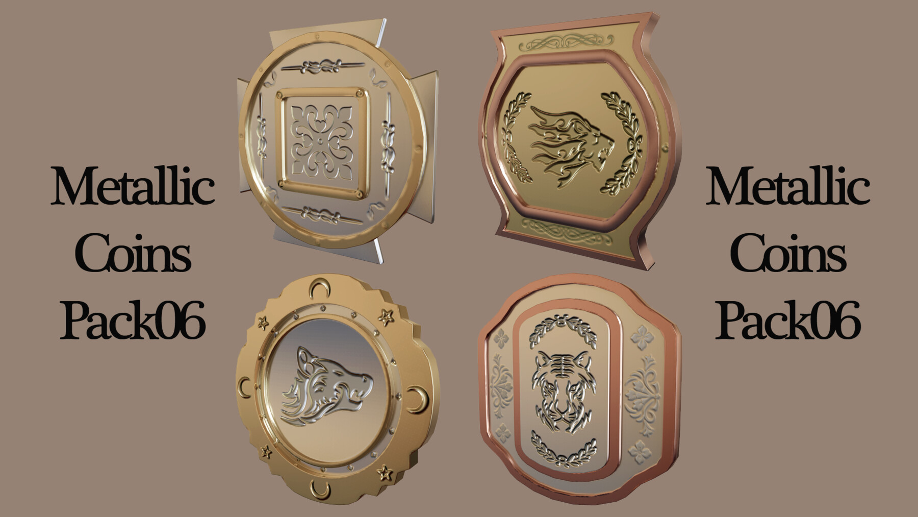 ArtStation - Metallic Coins Pack06 | Game Assets