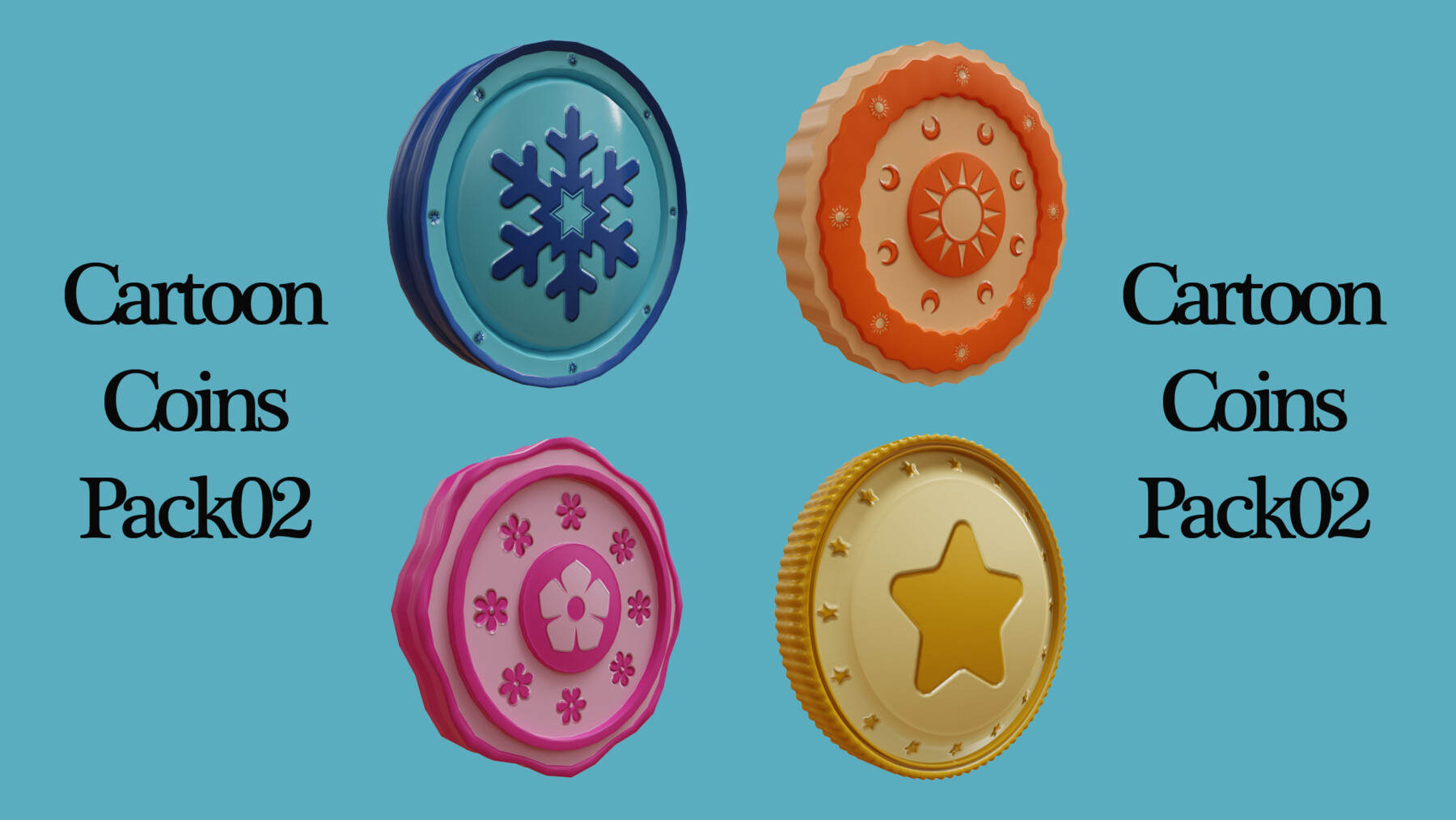 ArtStation - Cartoon Coins Pack02 | Game Assets