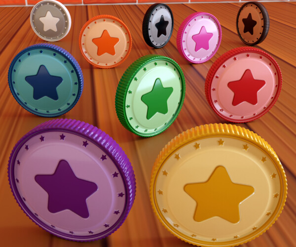 ArtStation - Cartoon Coins Pack02 | Game Assets