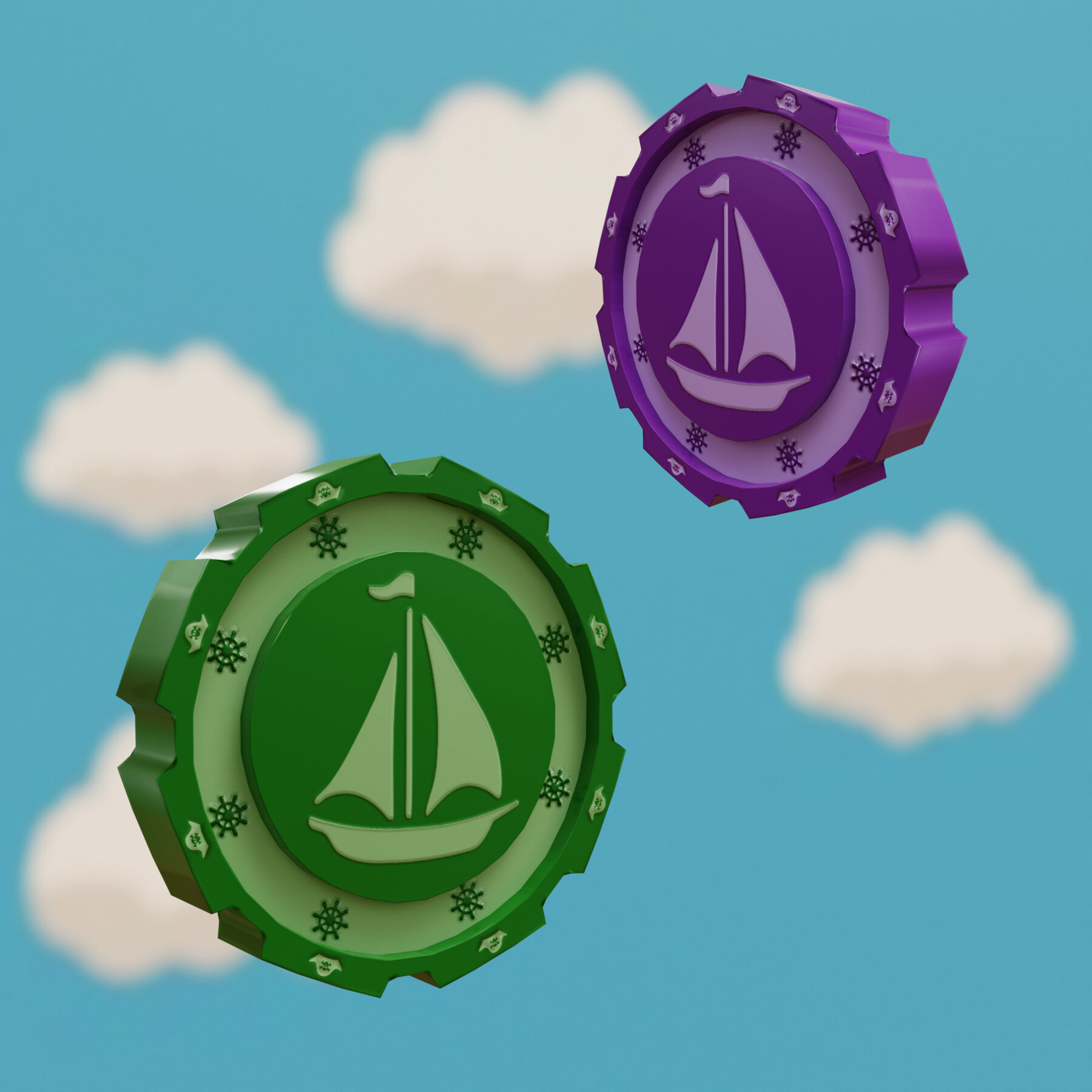 ArtStation - Cartoon Coins Pack03 | Game Assets