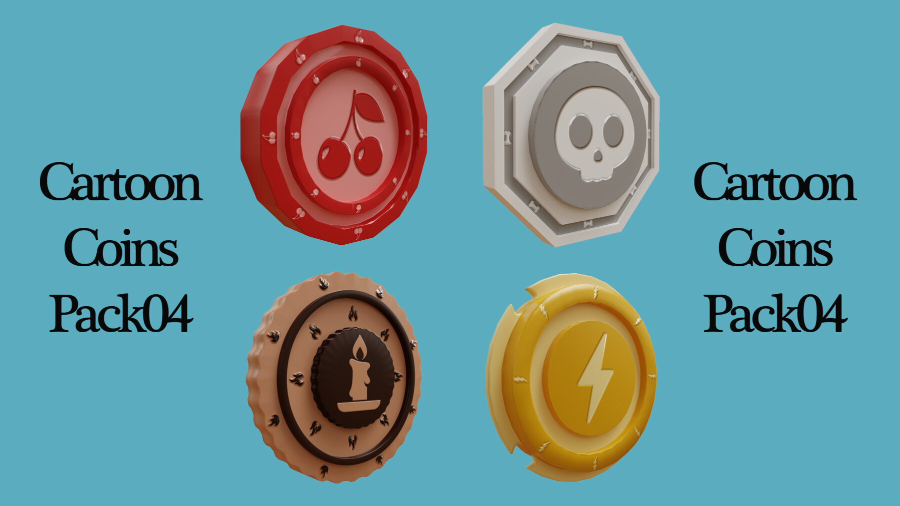 ArtStation - Cartoon Coins Pack04 | Game Assets