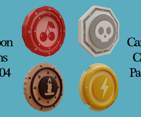 ArtStation - Cartoon Coins Pack04 | Game Assets