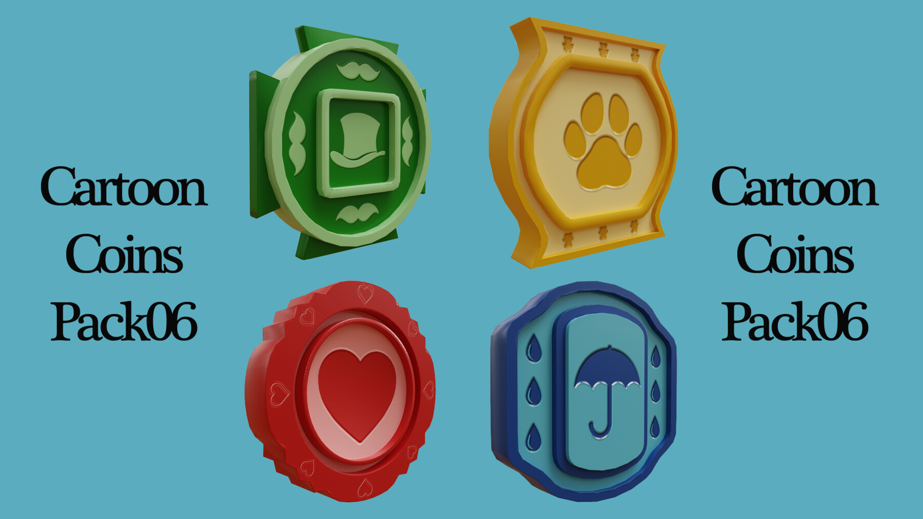 ArtStation - Cartoon Coins Pack06 | Game Assets