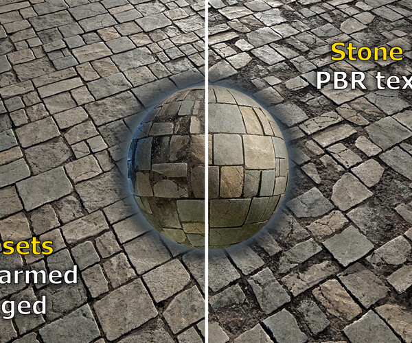 ArtStation - Stone floor tileable PBR textures | Game Assets