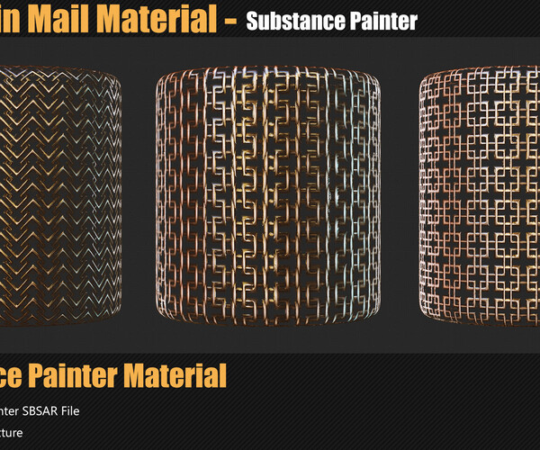 ArtStation - 20 Chain Mail Materials In Substance Painter | Game Assets