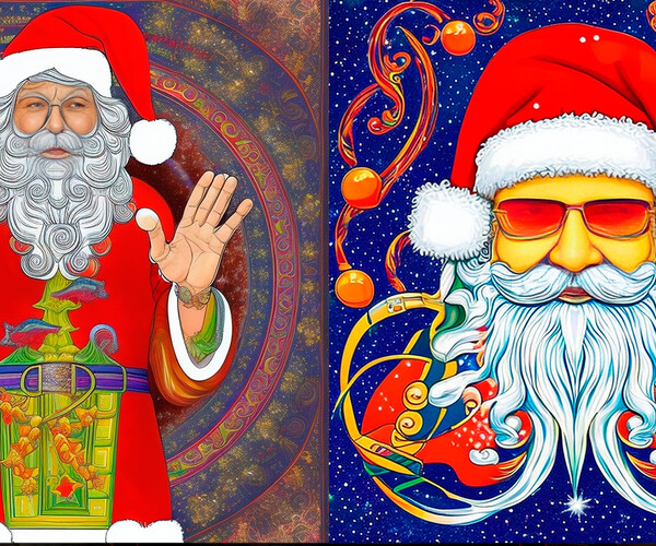 ArtStation - 30 Cool Santa illustrations pack | Artworks