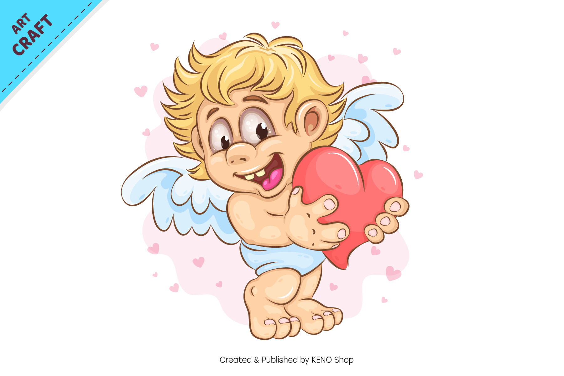 ArtStation - Set of Cartoon Cupid 01. Clipart. | Artworks