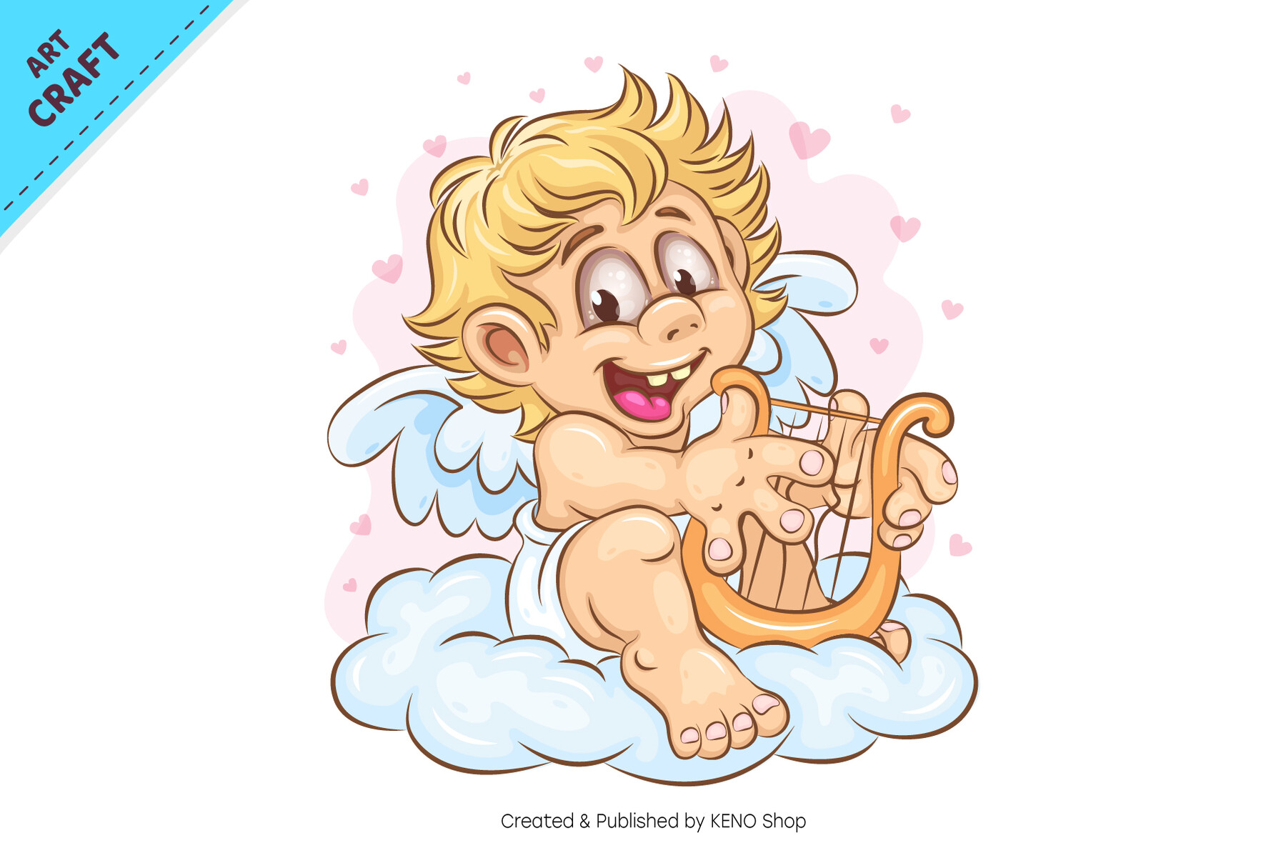 ArtStation - Set of Cartoon Cupid 01. Clipart. | Artworks