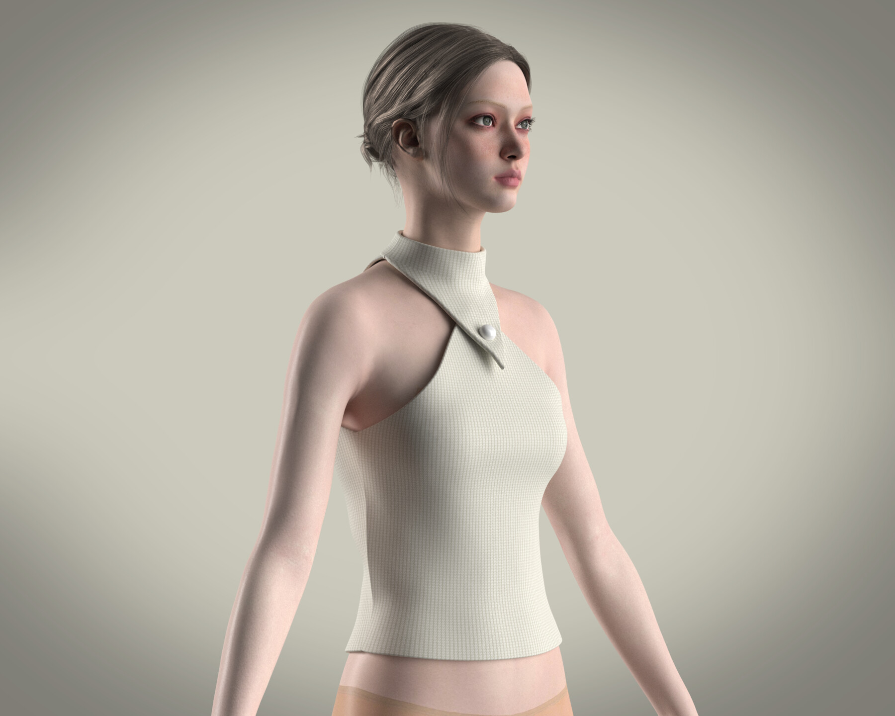 ArtStation - Girls twist front knitted top | Resources