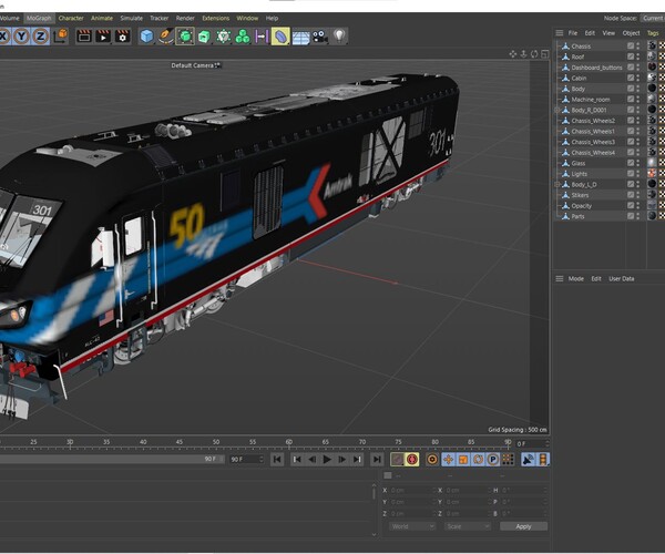 ArtStation - ALC-42 AMTRAK with Interior | Game Assets