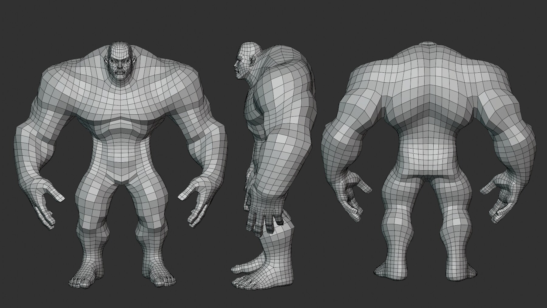 ArtStation - Stylized Lowpoly Bulky Basemesh | Resources