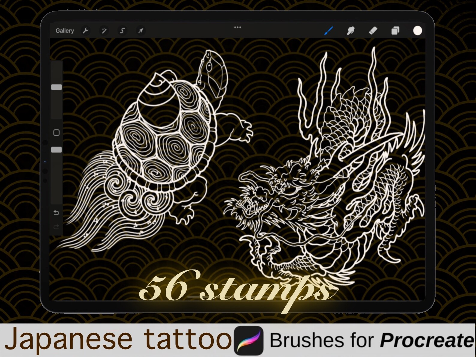 artstation-50-japanese-tattoo-stamps-for-procreate-procreate