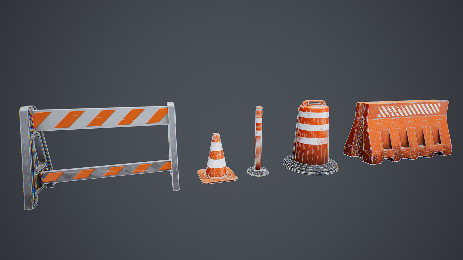 ArtStation - Stylized Traffic Cones | Game Assets