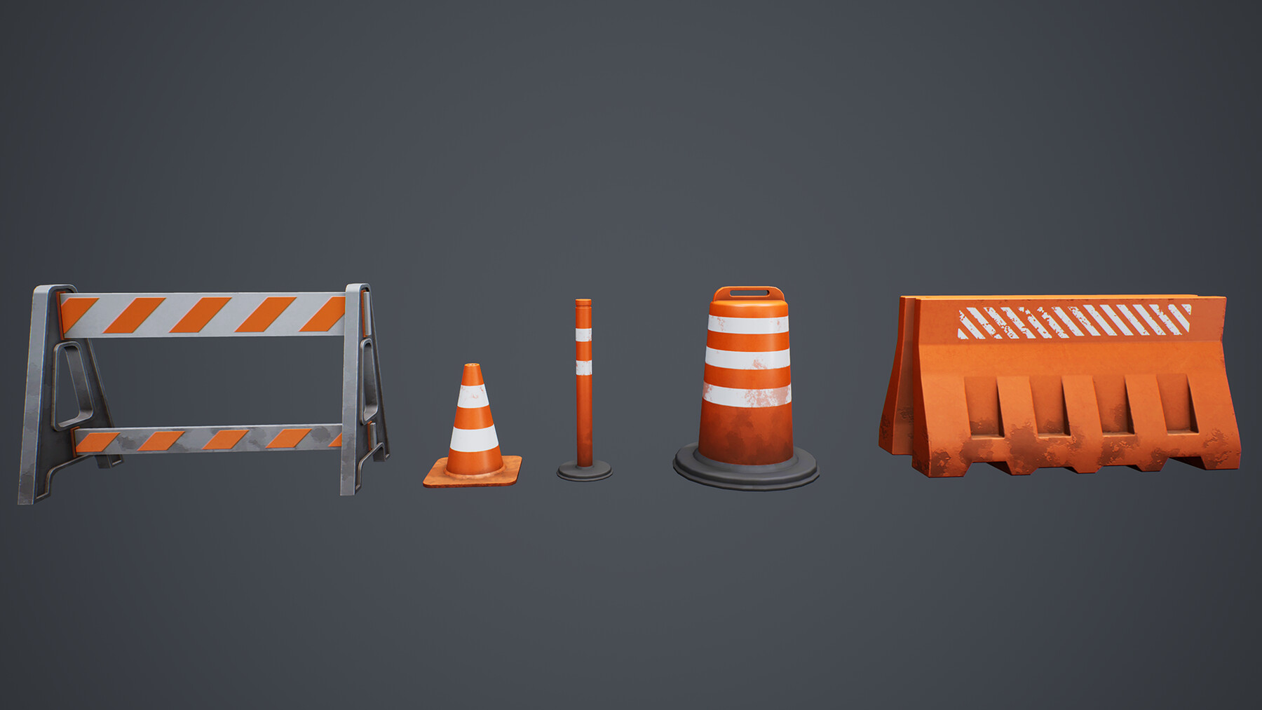ArtStation - Stylized Traffic Cones | Game Assets