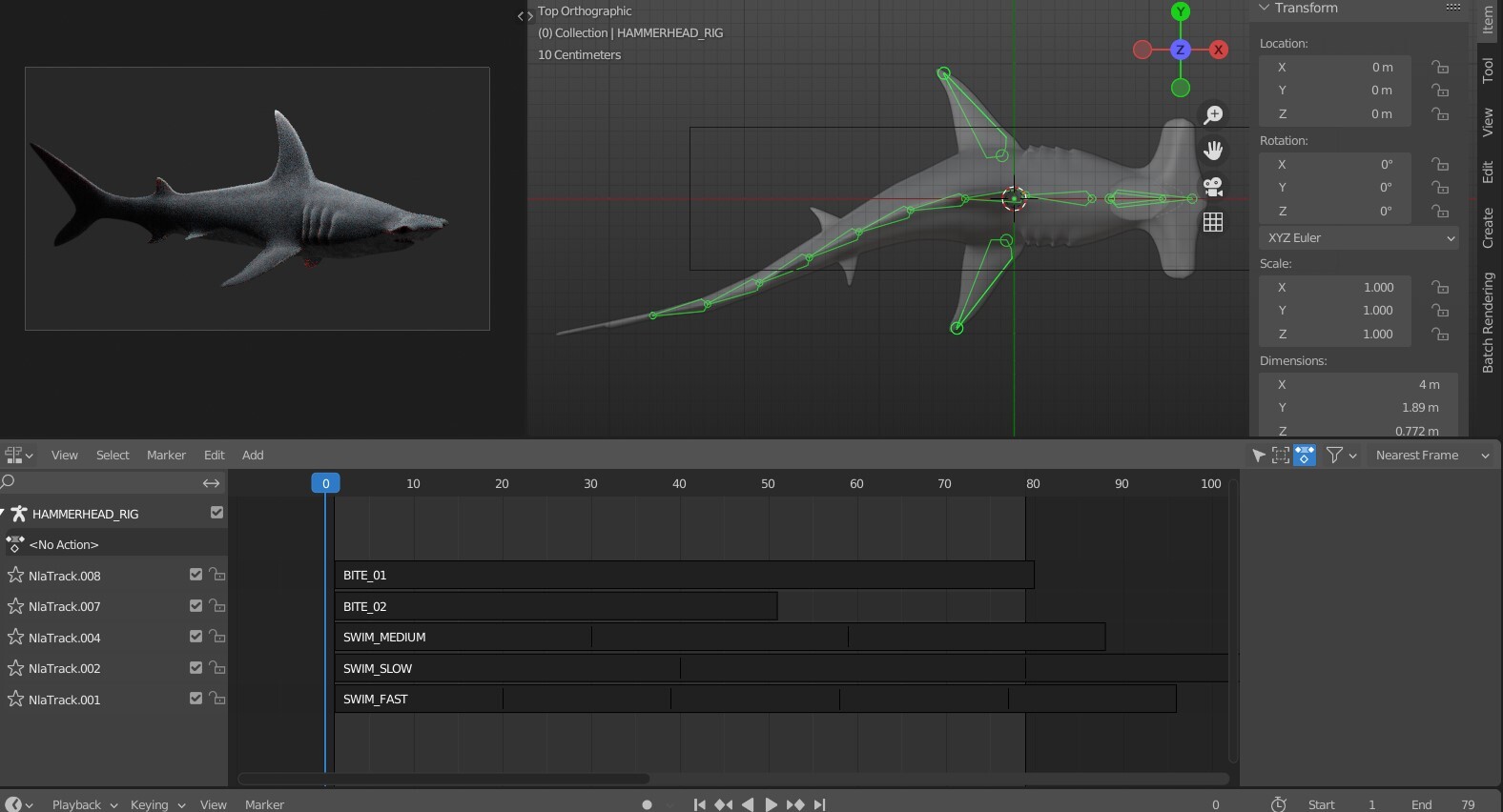 ArtStation - Animated Hammerhead Shark | Game Assets