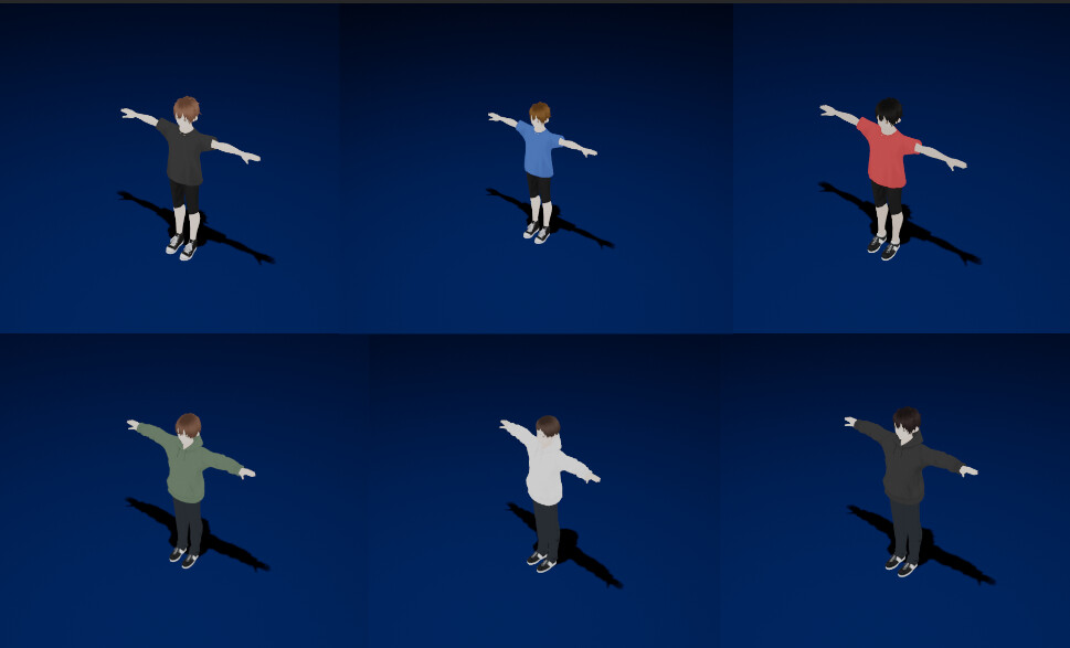 ArtStation - Anime Basic Characters | Game Assets