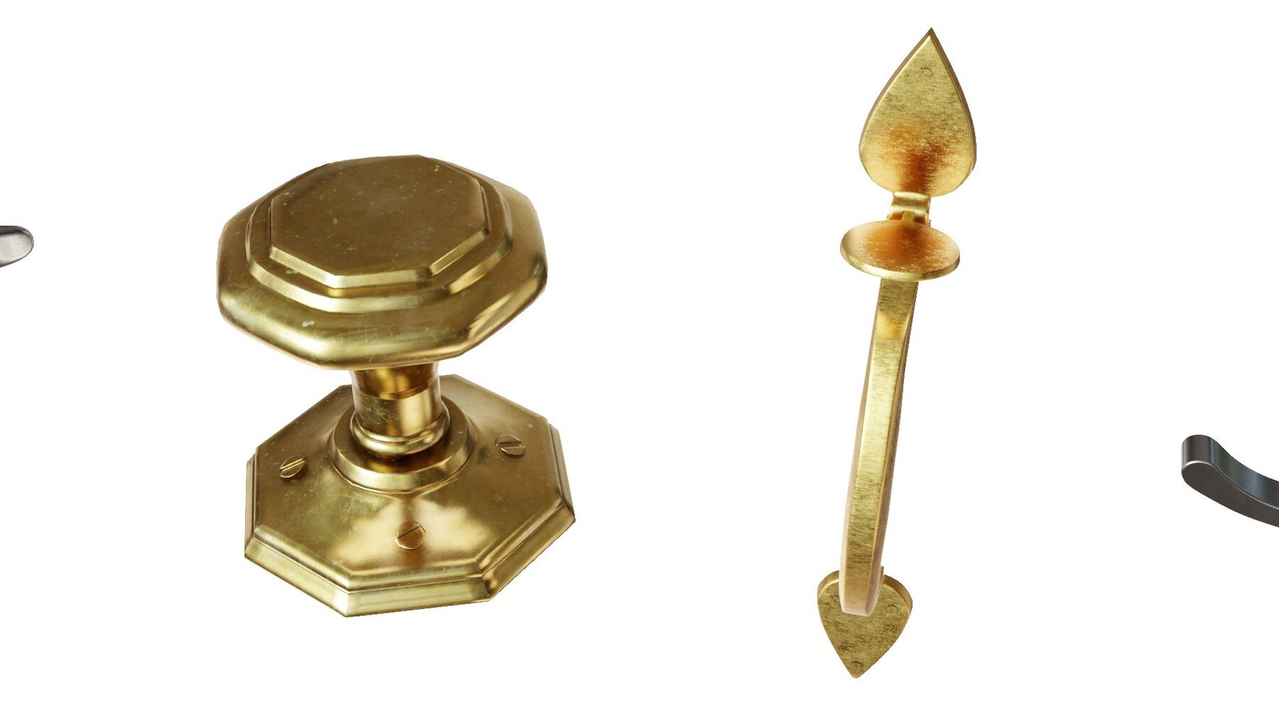 ArtStation - Door Handle 3D Model Set | Game Assets